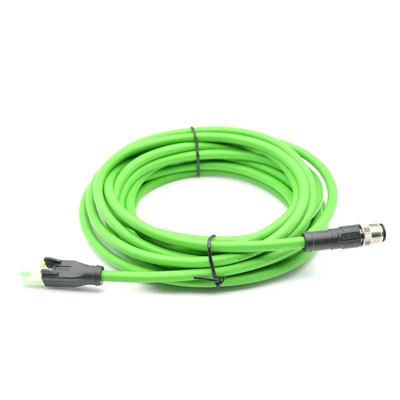 M12 To Rj45 Industrial Ethernet Cable Ip67 Waterproof Connecting Line ...