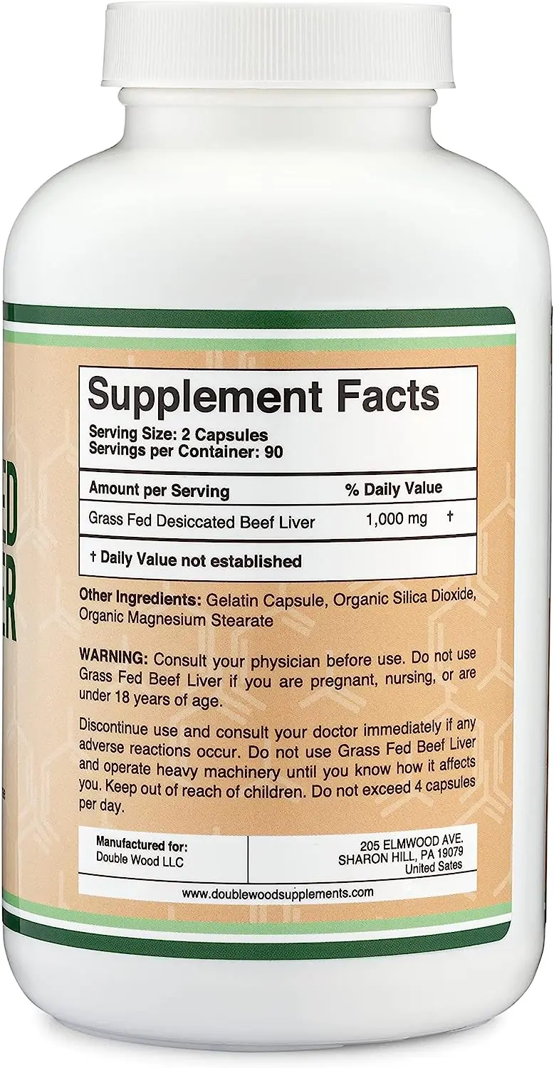 Grass Fed Beef Liver Capsulesfor Digestion And Immune Health With ...
