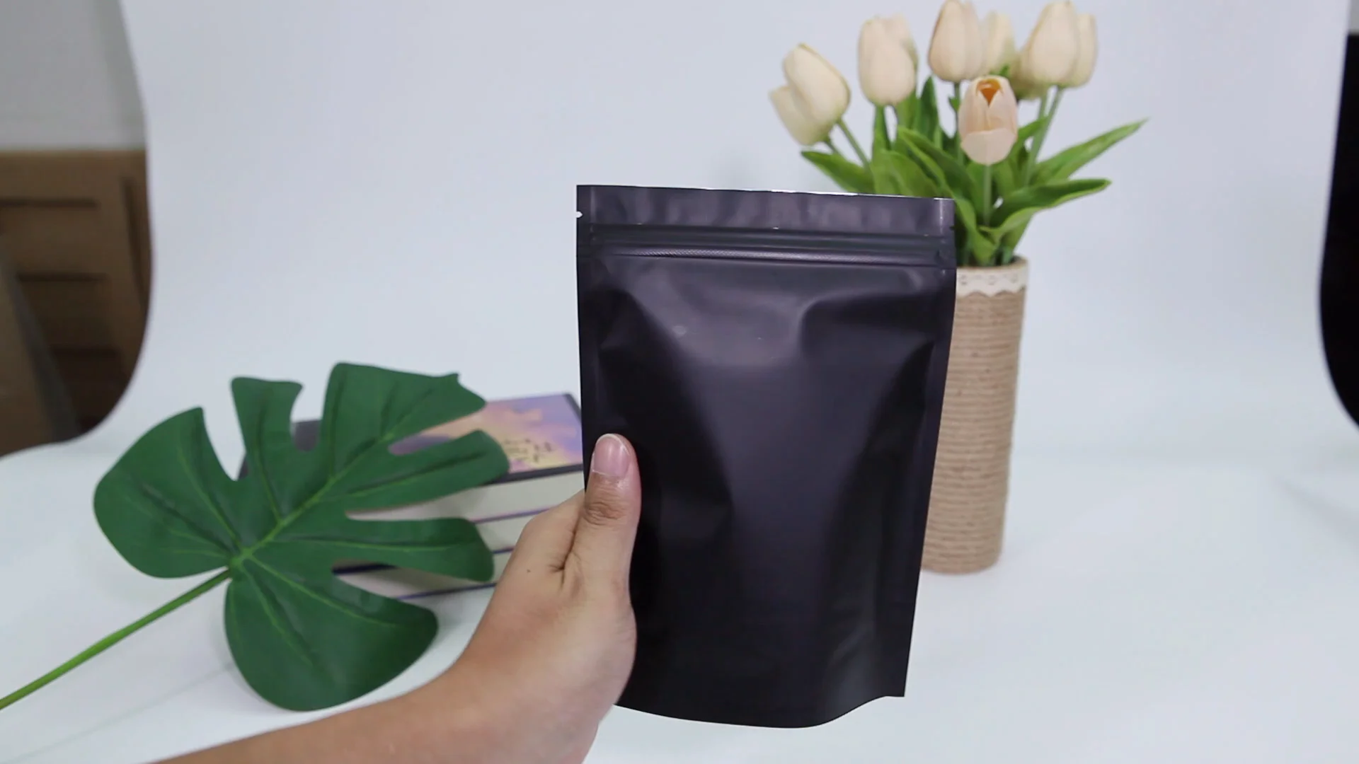 100% Recycle Biodegradable Custom Logo Resealable Matte Doypack Mylar Ziplock Bags Food Package ...