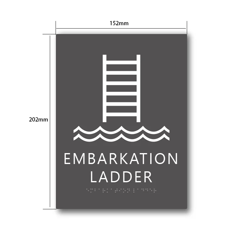 Cruise signage-Blind-friendly embarkation ladder signs Tactile signage ...