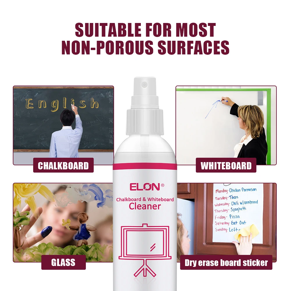 250ml Natural Whiteboard Cleaner Spray With Cleaning Sponge,Microfiber ...