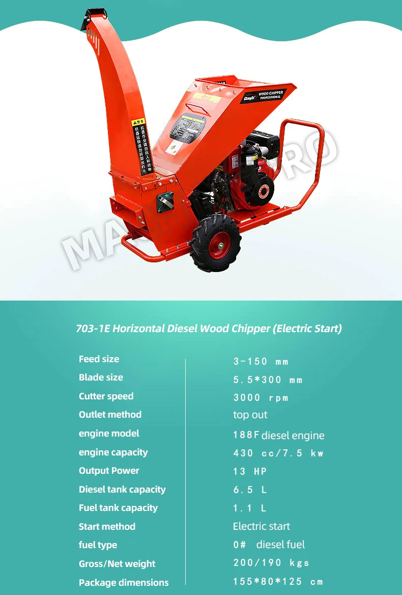 Cheap Factory Price Mini Tractor Driven Mobile Wood Chipper - Buy ...