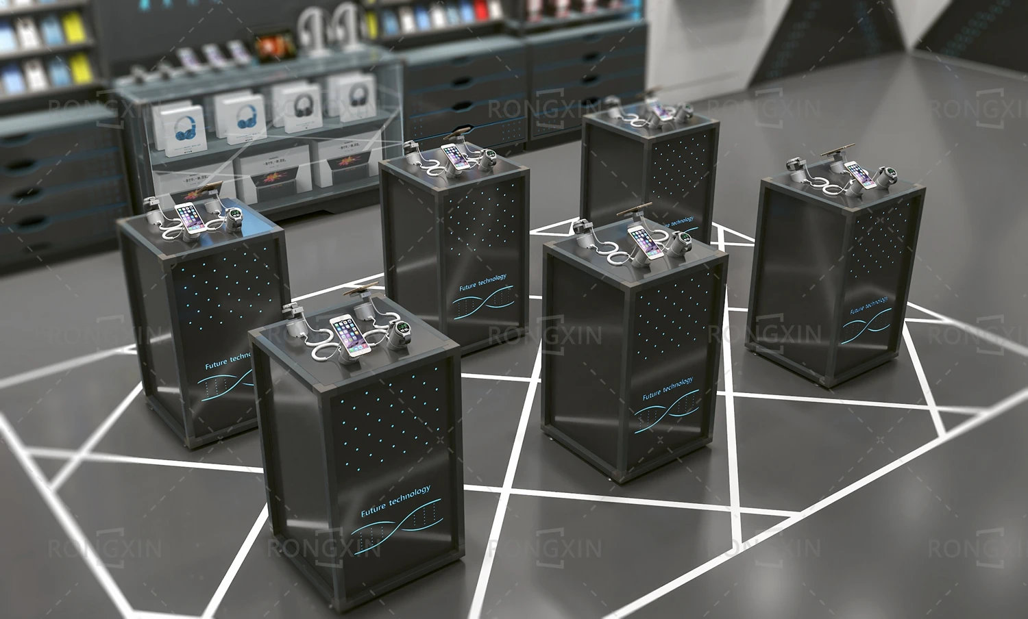Modern Mobile Phone Shop Interior Design - RONGXIN Display Stands