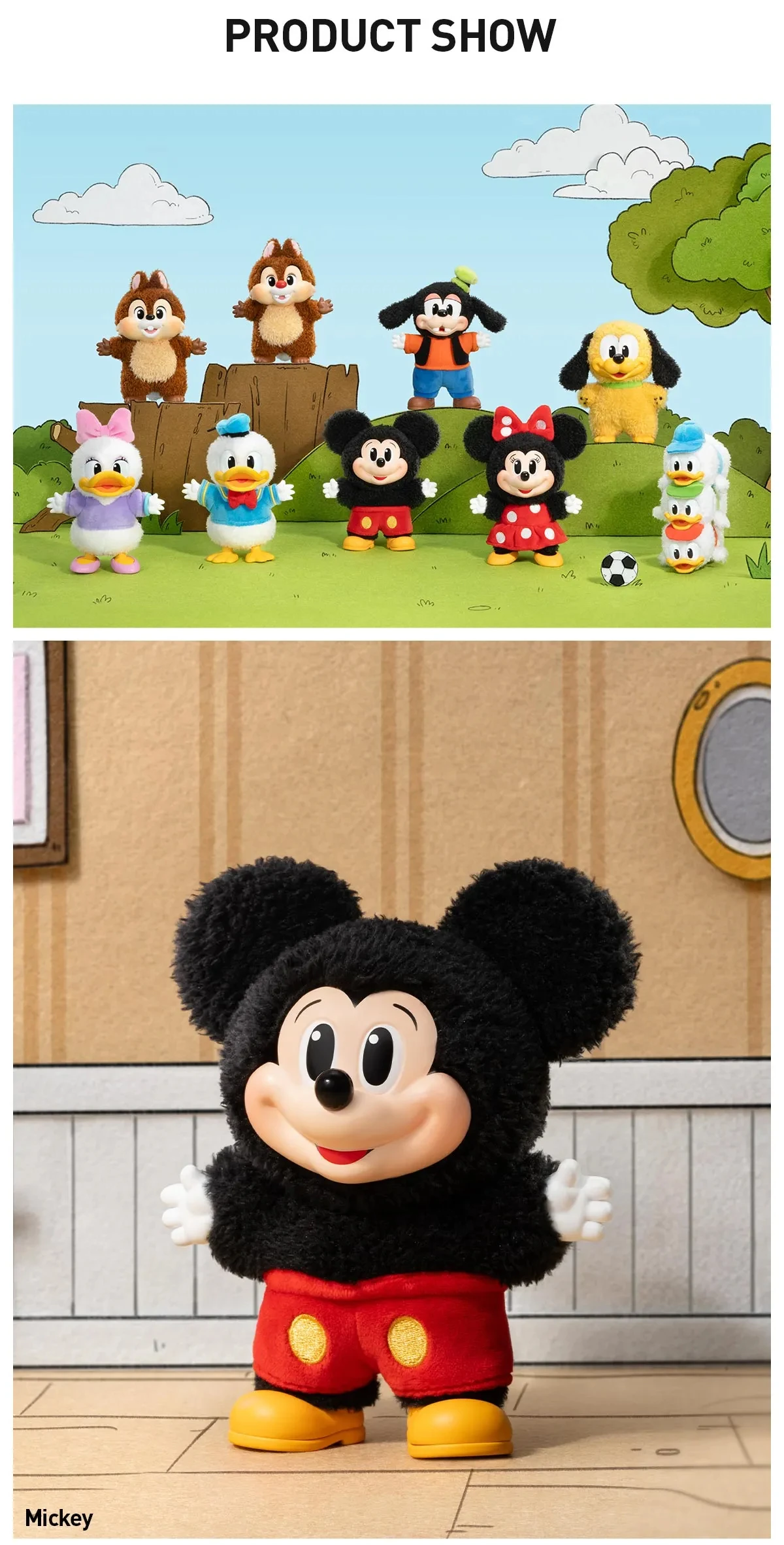 Original POPMART Mickey Family Keychain Series Collectible