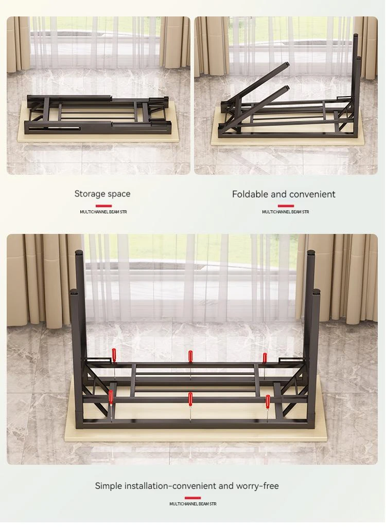 Modern Design Rectangular Simple Folding Table Foldable School Desk ...