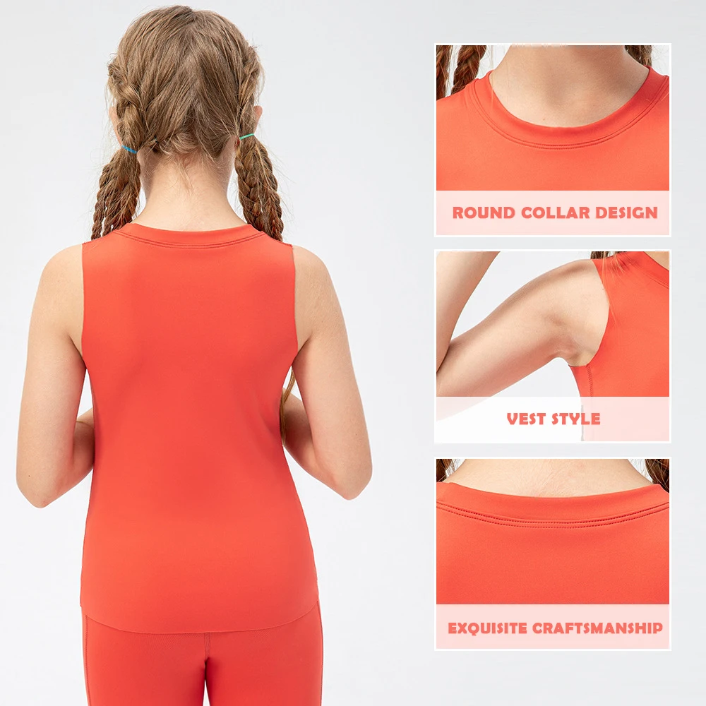 Children's Quick Dry Compression Tops Solid Color Round Neck Sportswear ...