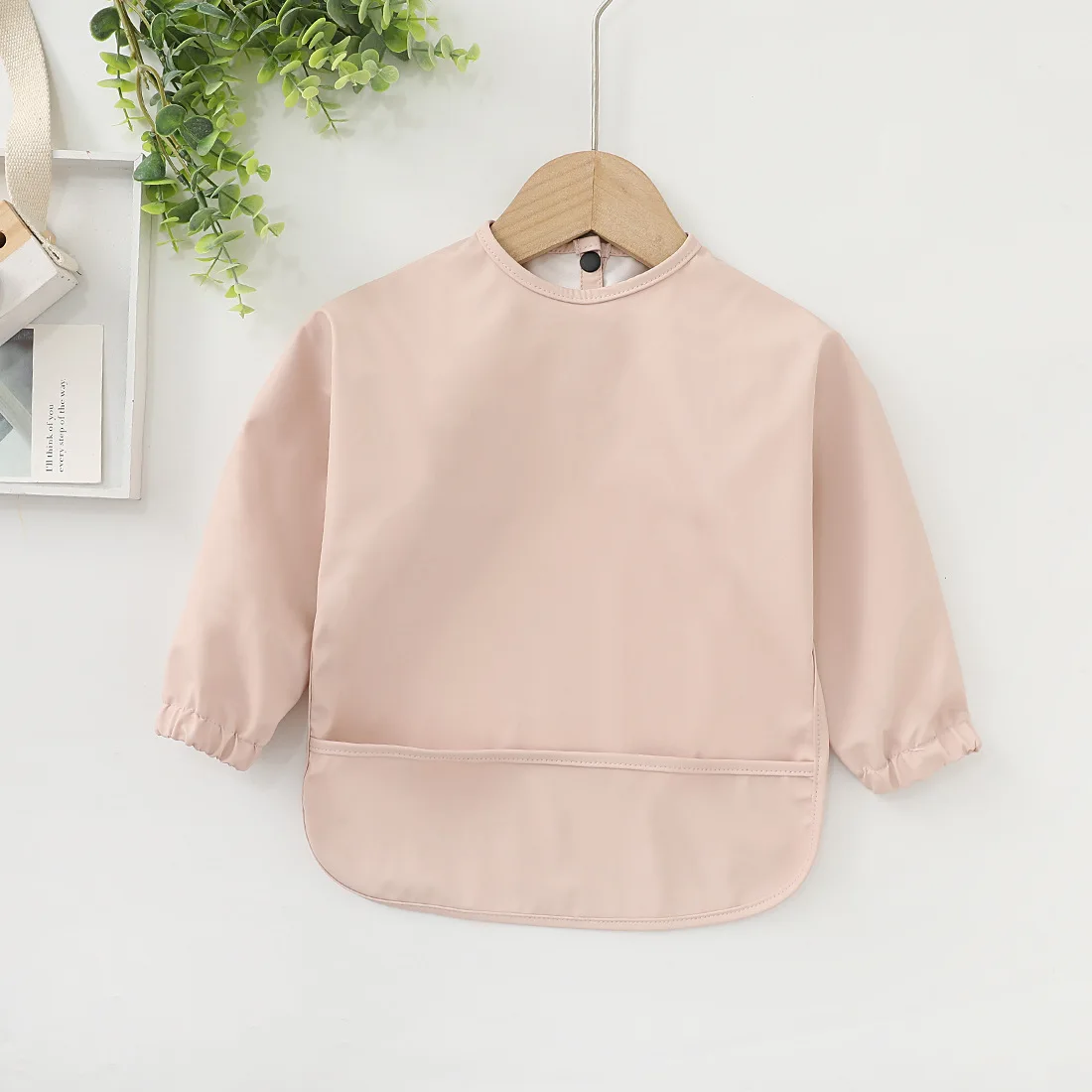 Babyshow Waterproof Baby Long Sleeve Bib With Pocket Children Smocked ...