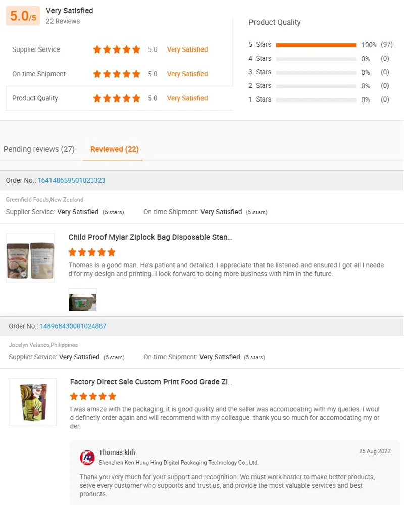 Customized Printing Baggies Stand Up Pouch Food Packaging Bags Aluminum ...