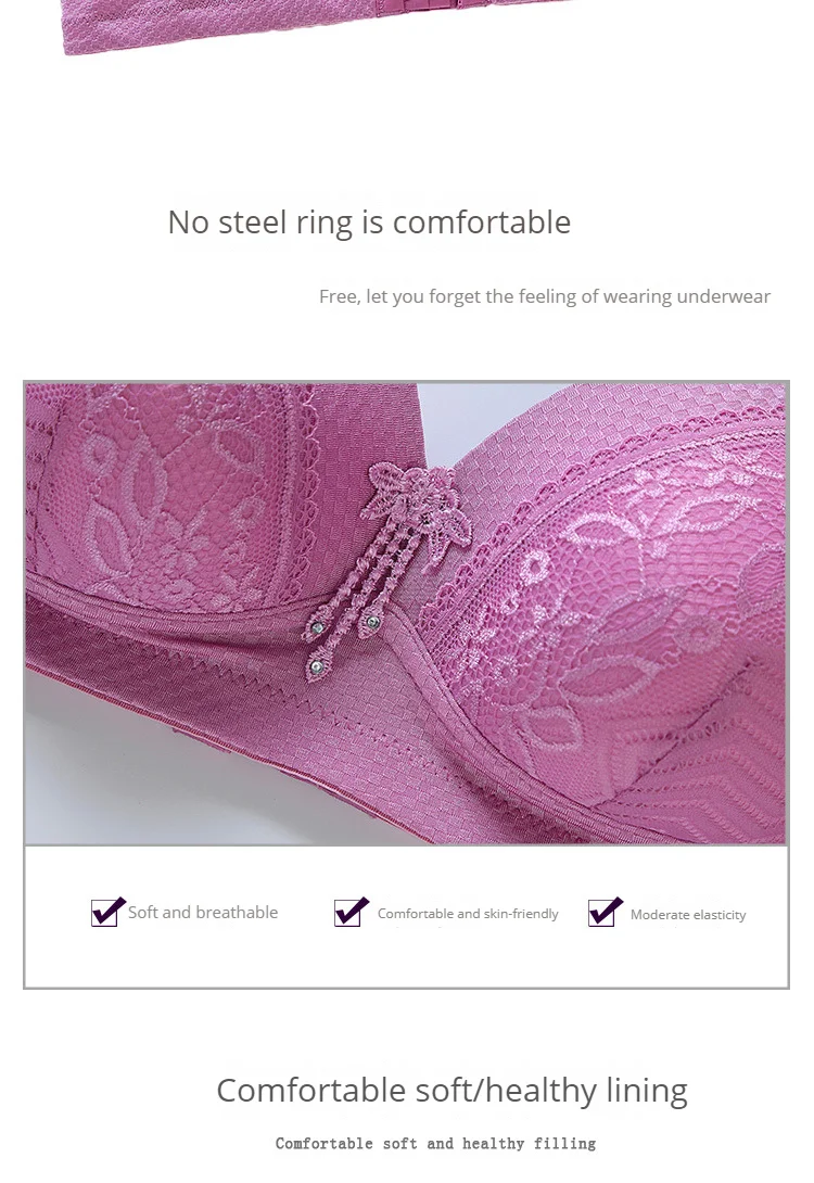 New Middle-aged And Elderly Non Magnetic Large Size Bra Without Steel ...