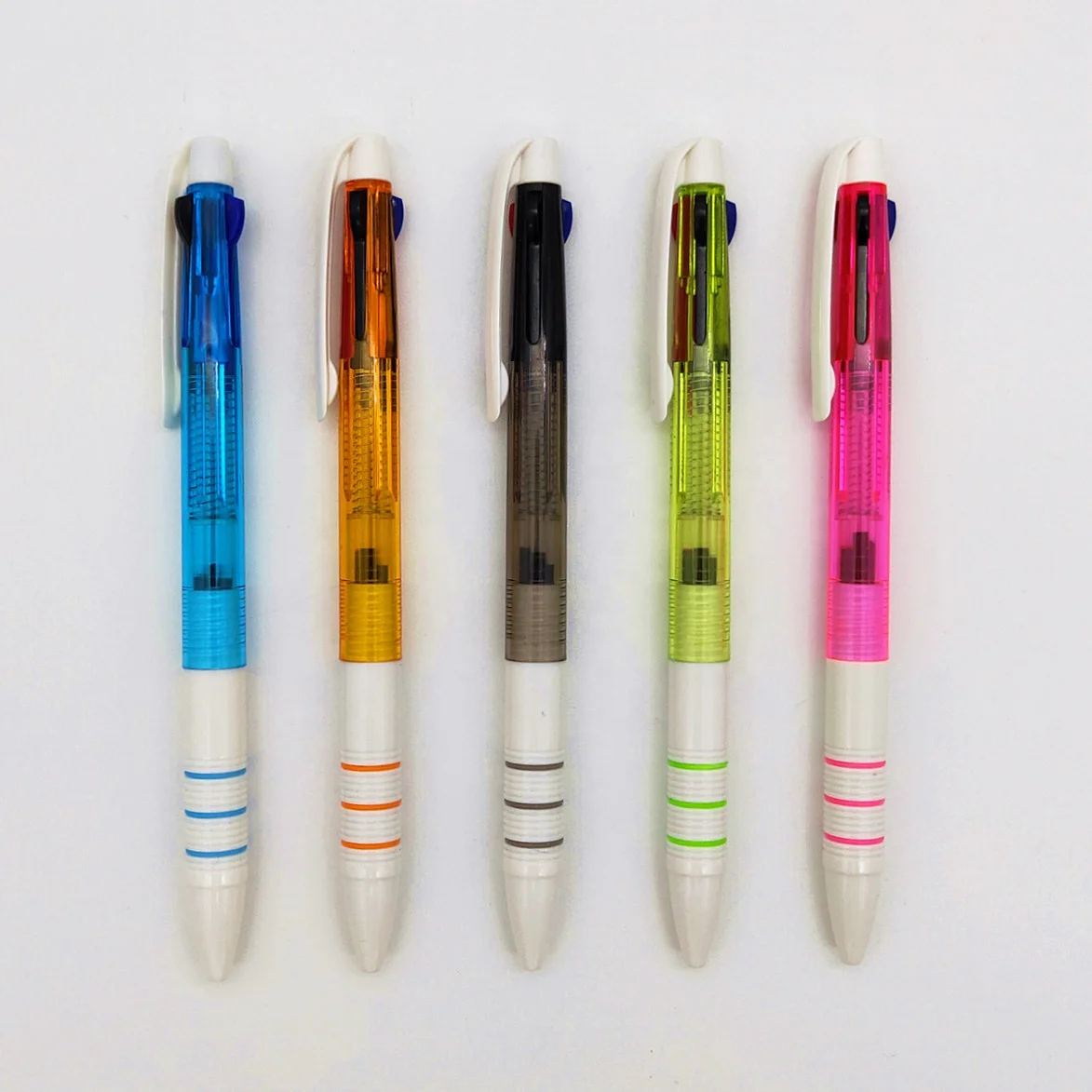 Custom Promotional Plastic Click Clear Transparent Pen With Logo ...