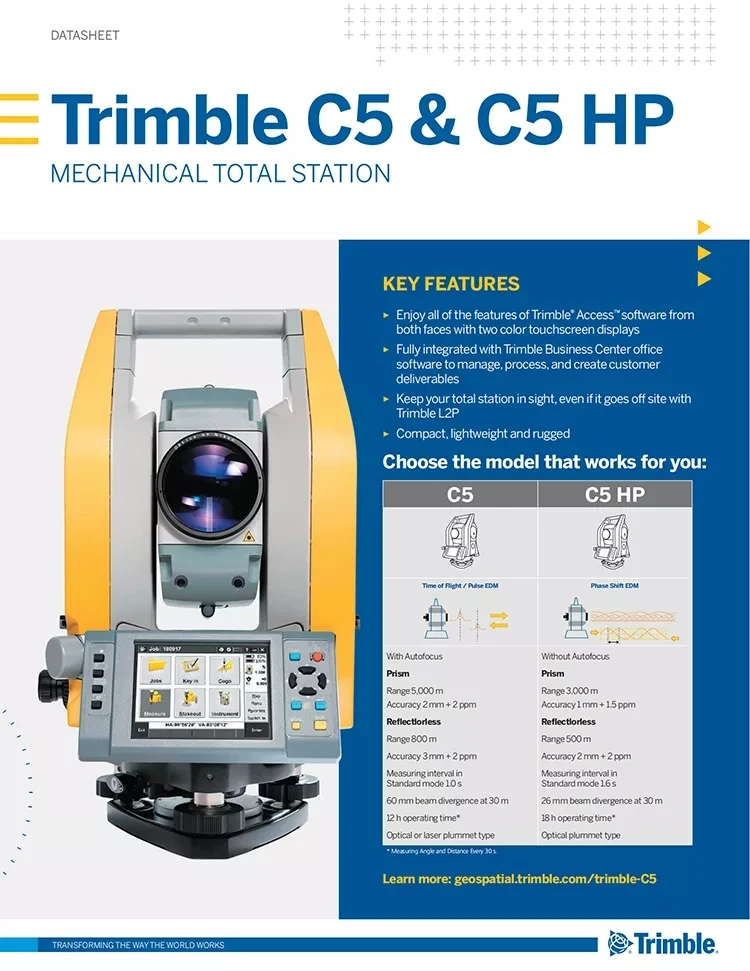 Trimble Total Station C5 - High-Accuracy Surveying Equipment