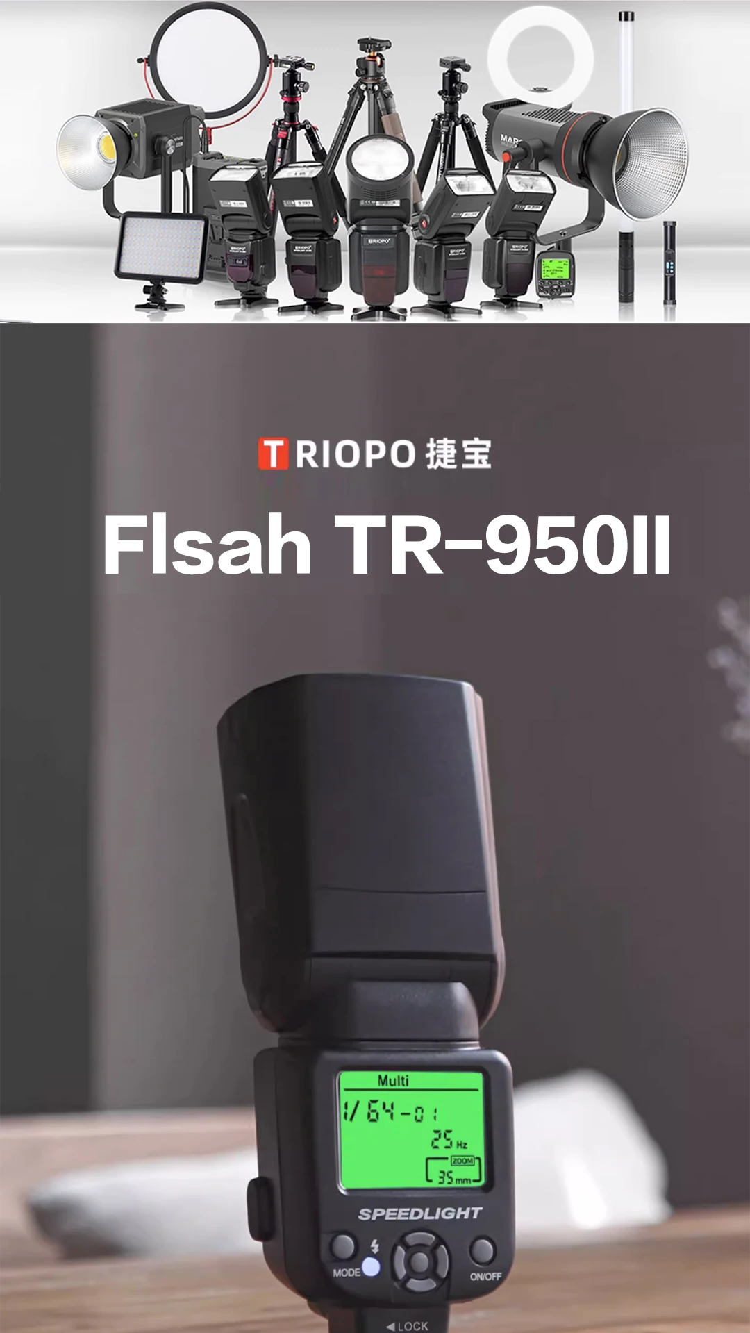 TRIOPO TR-950 II Camera Flash with G4 Trigger Transmitter
