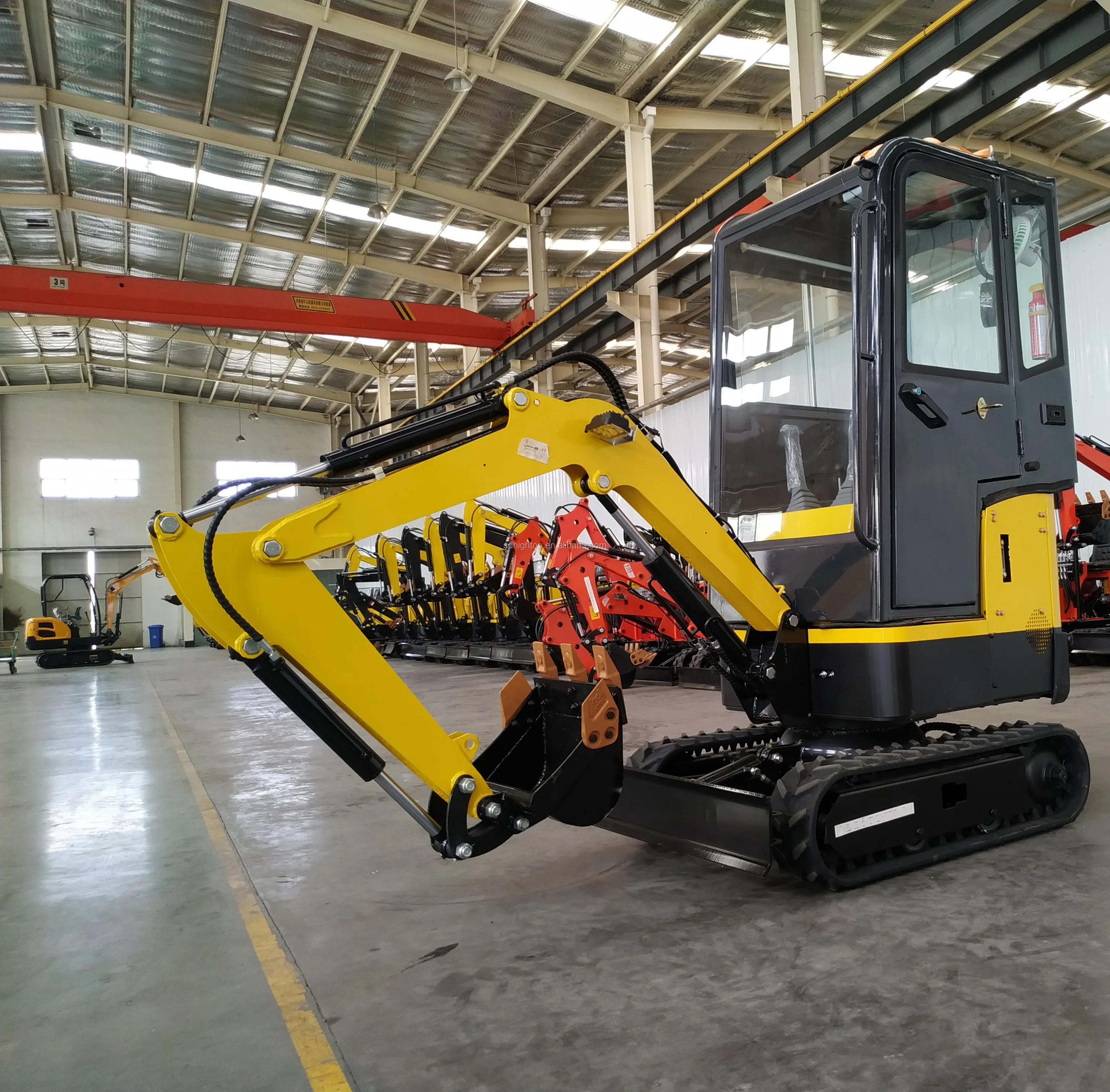 Cheap Price Chinese Mini Excavator Small Digger Crawler Excavator 1ton ...