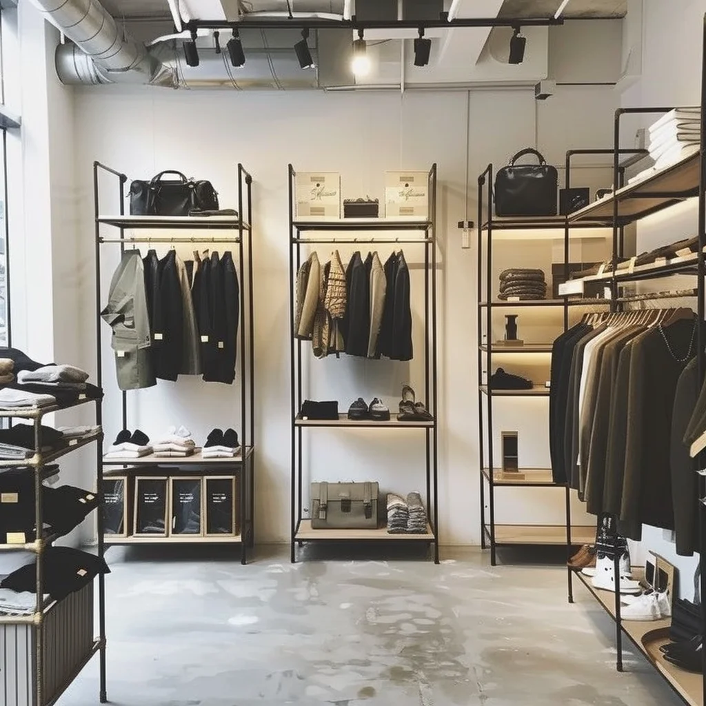 Luxury Complete Set Clothing Rolling Rack Retail Used Clothing Racks ...