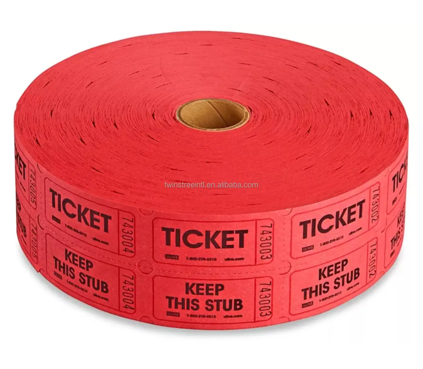 Custom Double Raffle Tickets - Serial Numbers & Flexo Printing