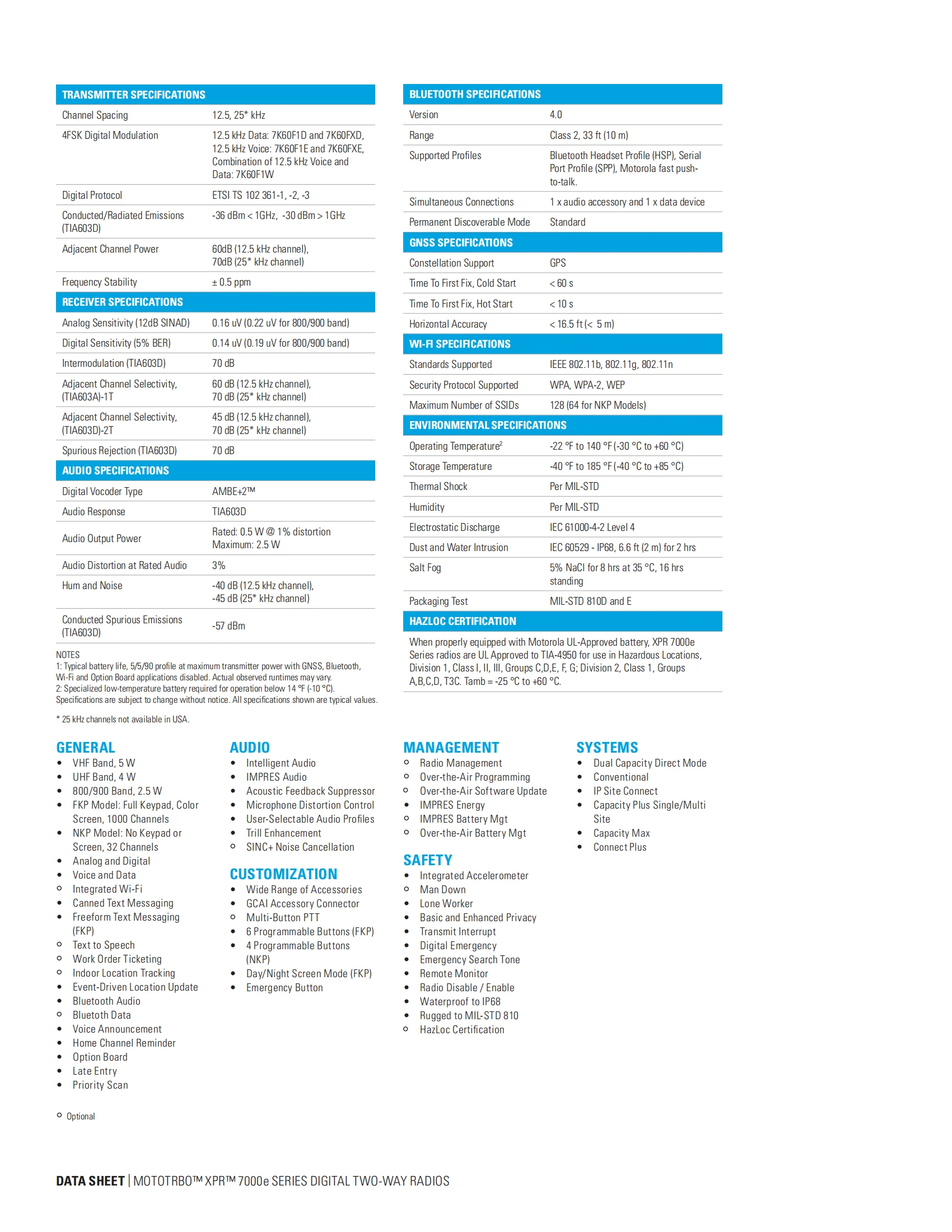 Xpr 7000e Series Portable Two-way Radios Motorola Walkie-talkie Dmr ...