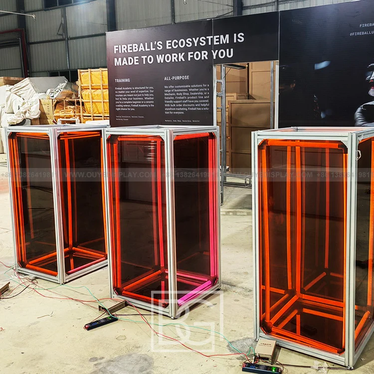 Wooden Exhibition Booths Backlit Exhibition Display Boothtrade Show ...