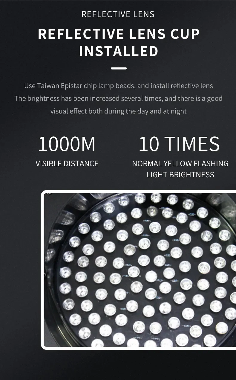 Wholesale Custom Solar Flash Beacon Led Yellow Traffic Safety Warning ...