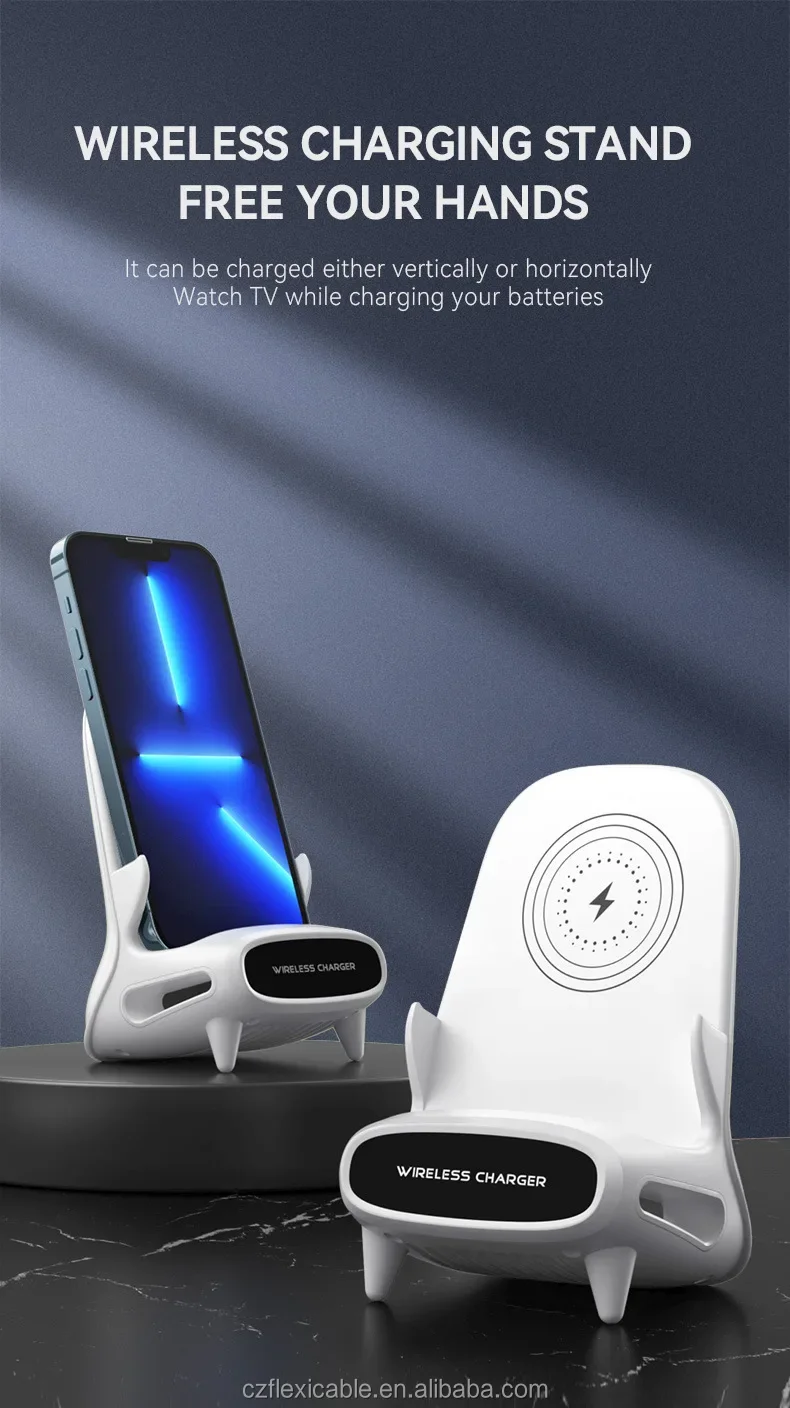 15W Wireless Charger with Phone Holder - Fast & Safe Charging