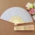 45pcs Personalized White Wedding Hand Fan Customized With Bride And ...