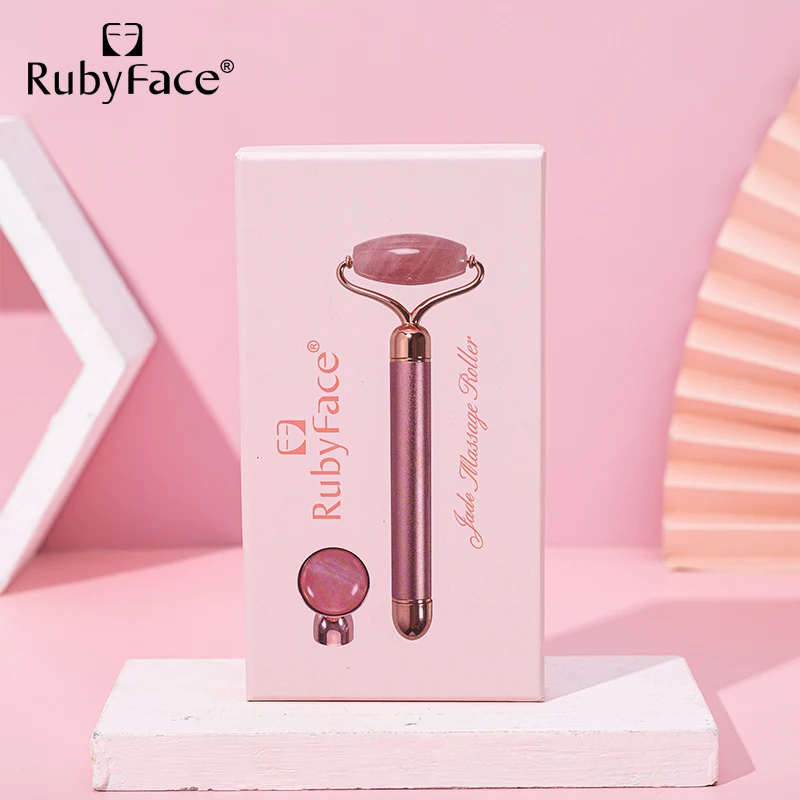 Rubyface Jade Roller Quartz Face Roller Gua Sha Beauty Facial Massage ...