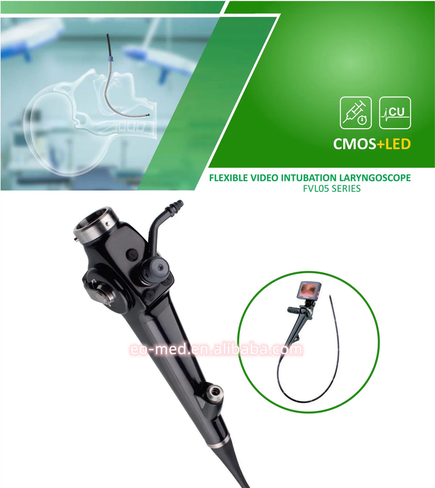 Handheld Flexible Video Intubation Laryngoscope for Difficult Intubation