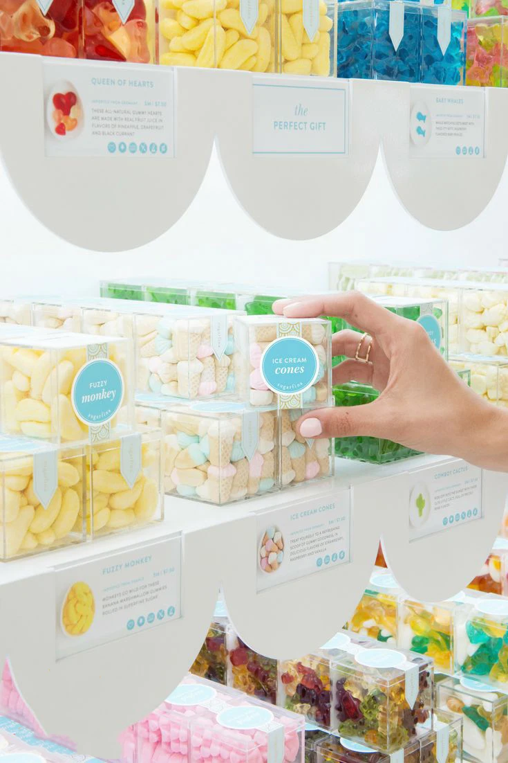 Acrylic Bonbonniere Retail Candy Box Clear 55x55x55mm Square Acrylic ...