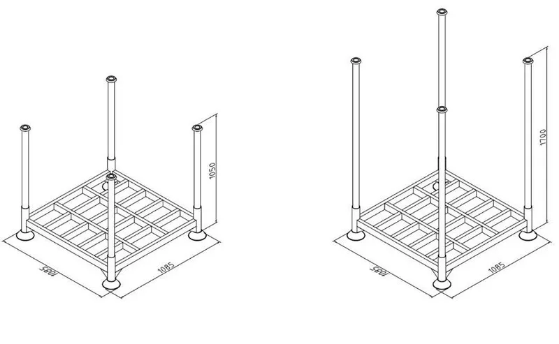 Warehouse Cargo Post Stillages Logistics And Transport Detachable ...