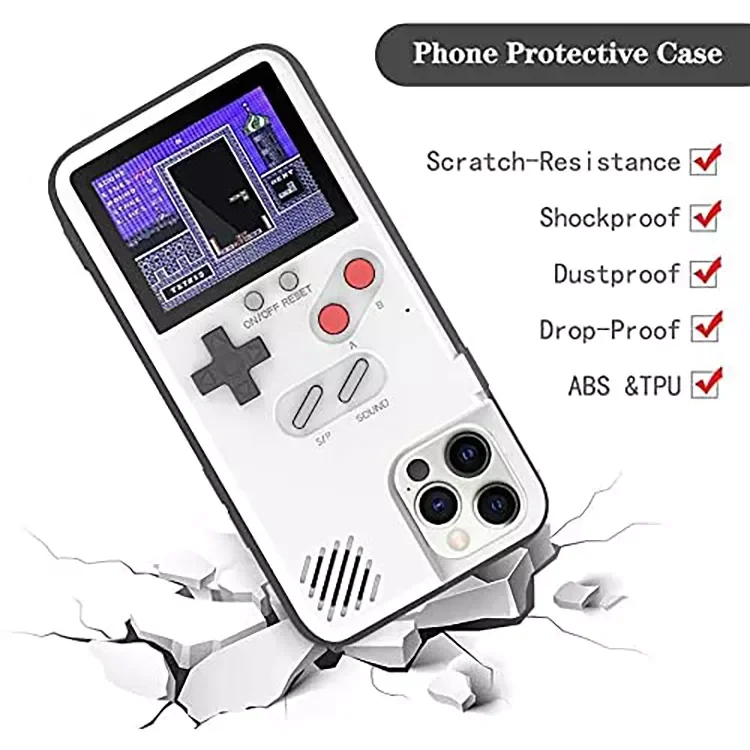 Universal 3d Color Screen Built-in 36 Classic Games Gameboy Phone Cover ...