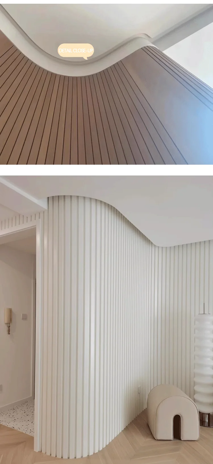 Texture 3d Wood Wave Mdf Fluted Wall Panel Carved Mdf Wall Panels - Buy ...