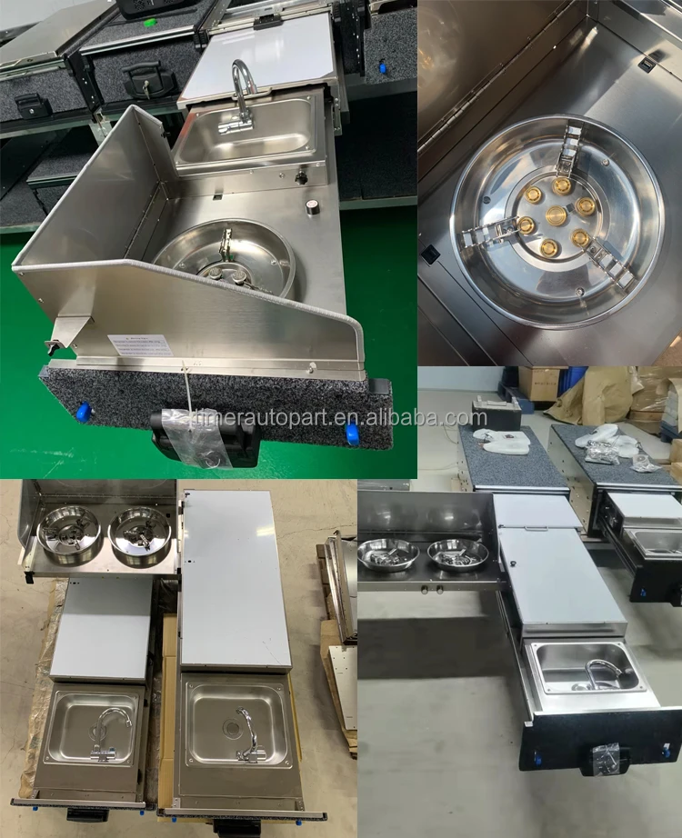 Outdoor Suv Car Cooking Tooling Storage Boxes Slide Out Drawer Chef ...