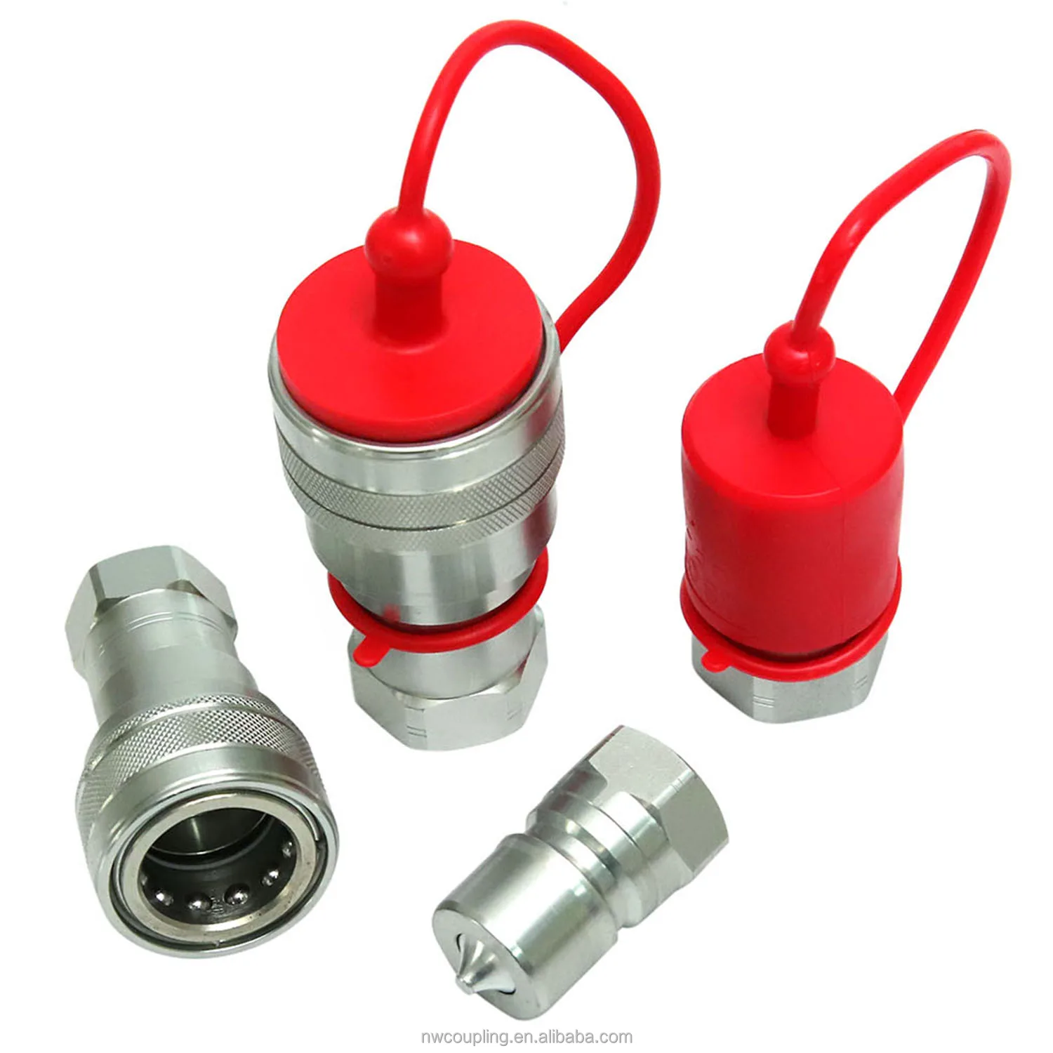 Naiwo Hydraulic Quick Connect Hose Coupling ISO7241-B Steel Carbon 1 ...