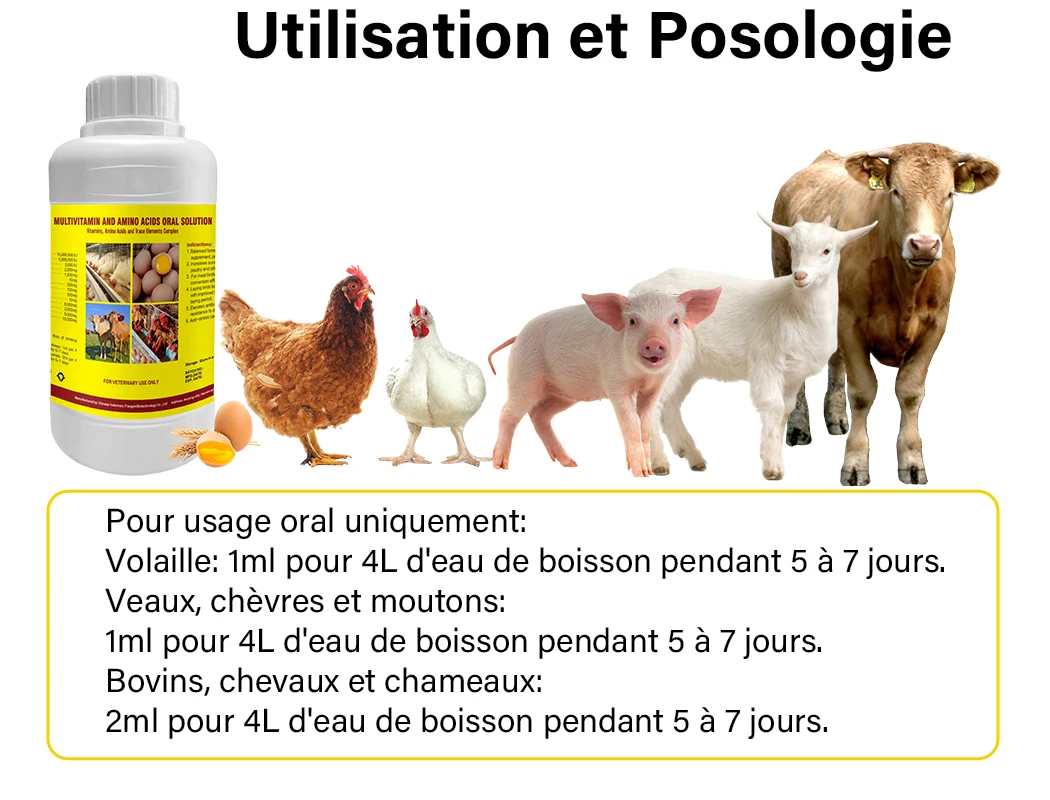 Growth Booster Multivitamin Oral Liquid Poultry Cattle Rabbit ...