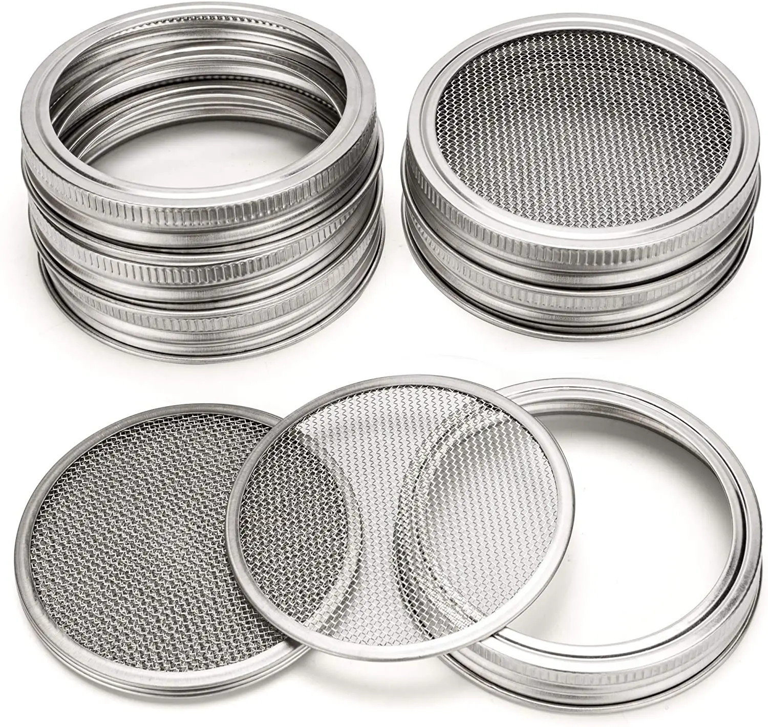 Round Filter Mesh Split Cover Stainless Steel Sprouting Lids For Wide ...