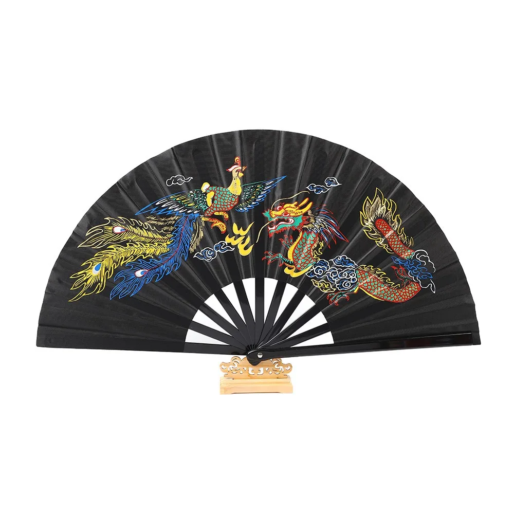 New Design Personalized 33cm Big Size New Plastic Kung Fu Fan Arts ...