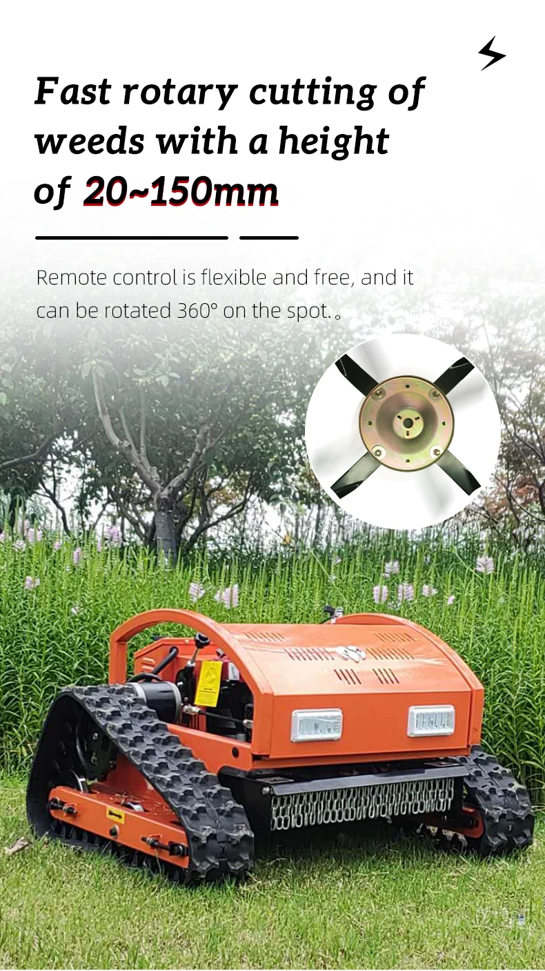 Forestry Machinery Mulcher - Remote-Controlled Grass Cutter