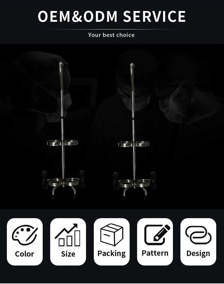 Portable Medical Oxygen Cylinder Cart Transport Trolly 40l For Cylinder ...