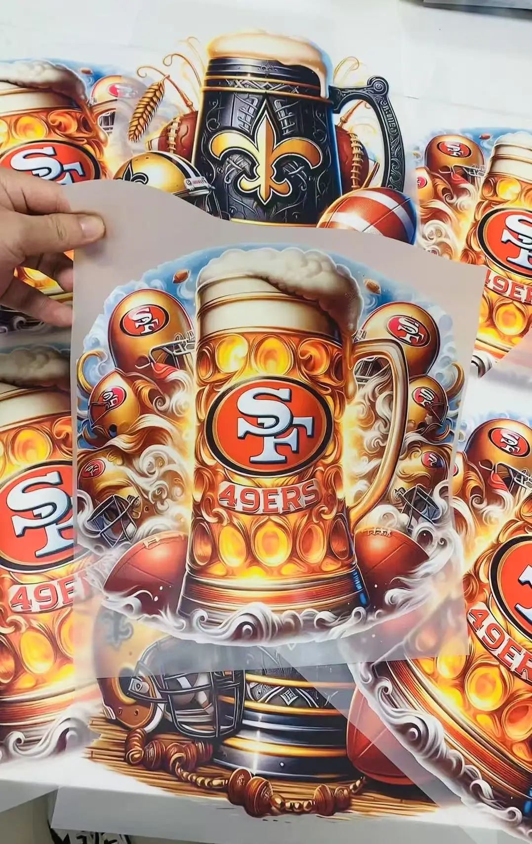 Wholesale NFL Team Apparel DTF Heat Transfer Stickers, OEM | Wholesale