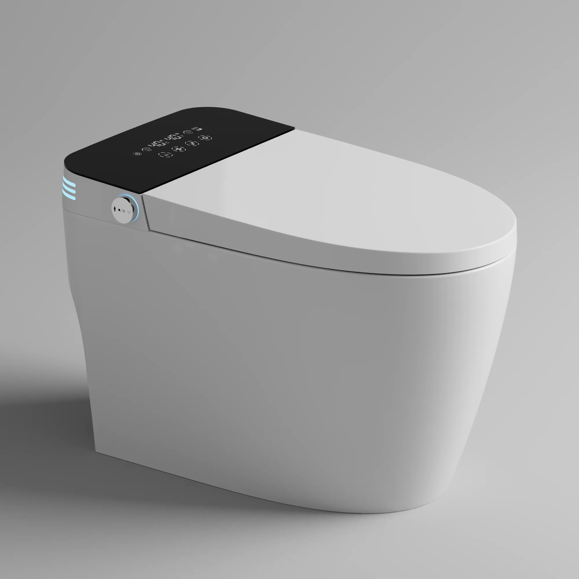 Electronic Toilet Concealed Tank One Piece Intelligent Bidet Smart ...