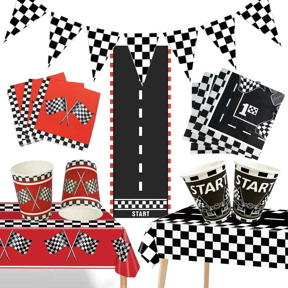 Racing Car Themed Party Pack Disposable Tableware Set For Boys ...