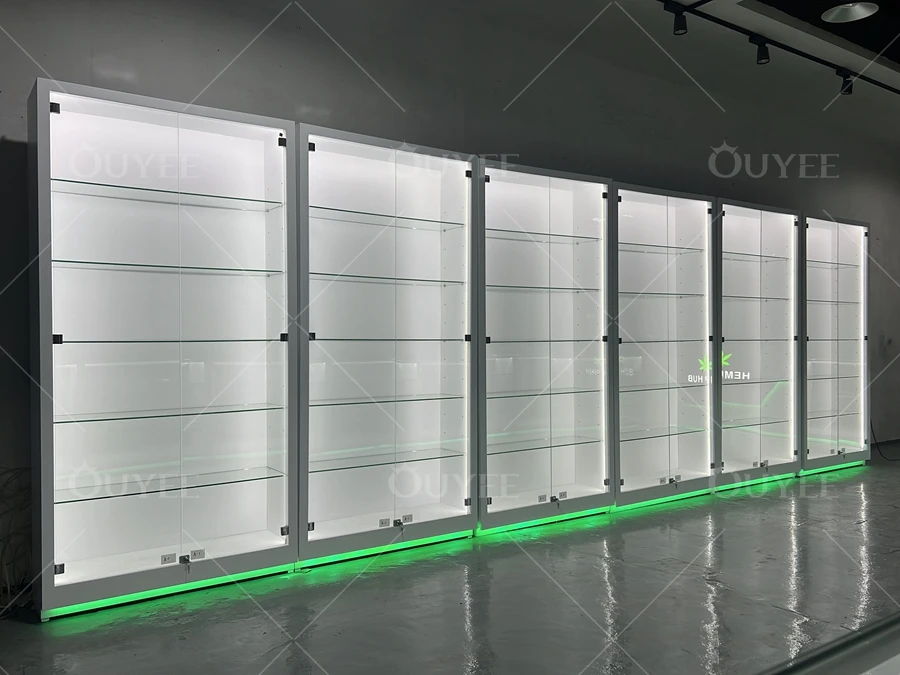 Custom Shop Design Cabinets - Eco-Friendly Smoke Shop Displays