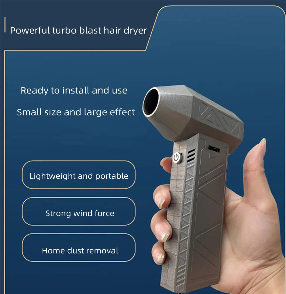 130000RPM Portable Hand Held Powerful Jet Dry Small Fan Mini Super ...