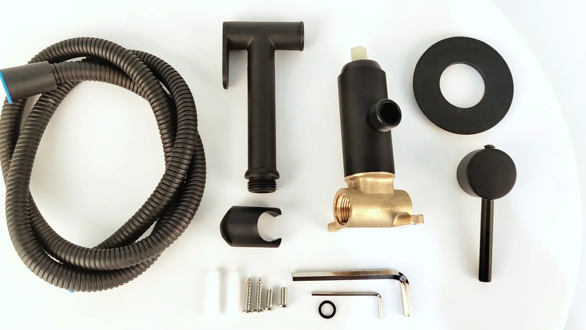 Wall Mounted Black Handheld Brass Women Shower Sprayer Bidet Toliet ...