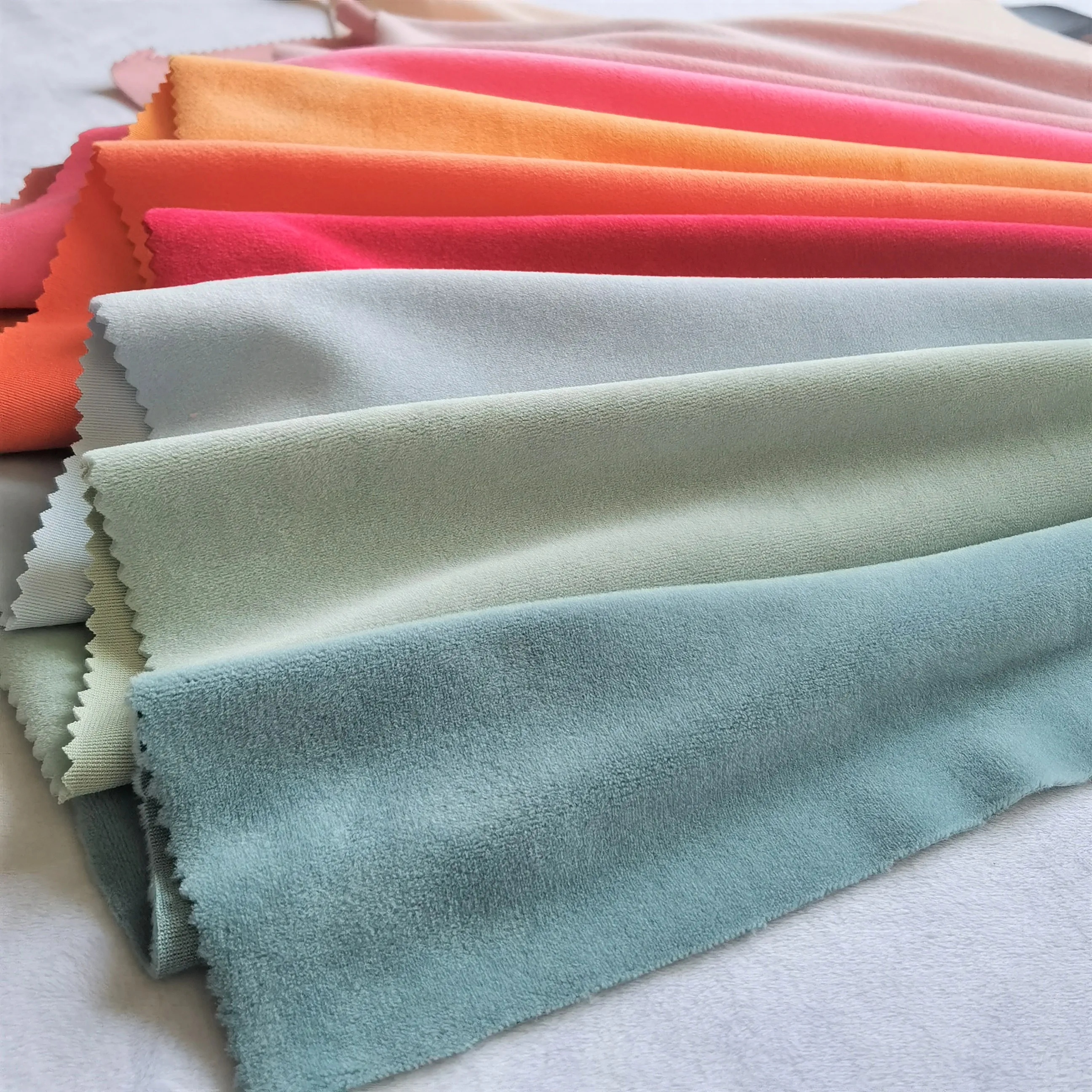 Super Soft Micro Fleece Ef Spandex Velboa Velvet Fabric