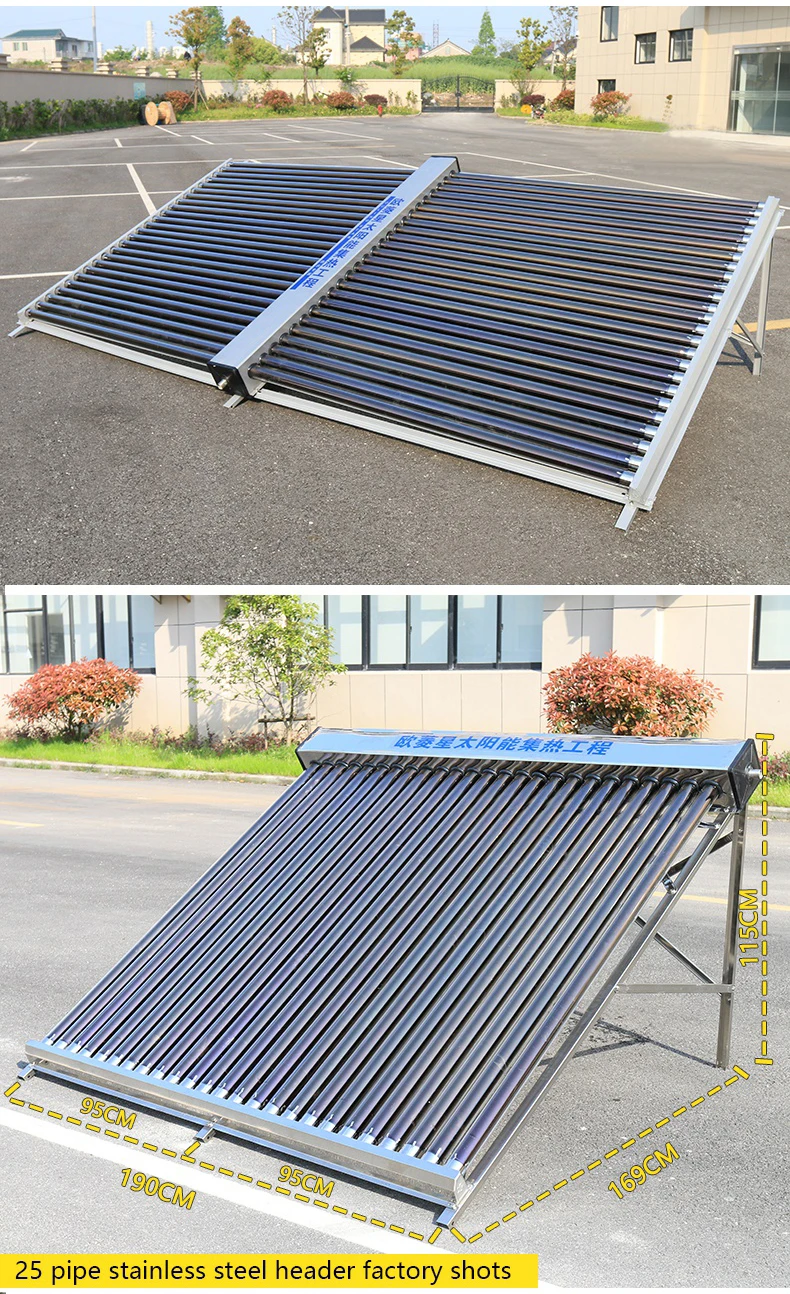 Air Source Hybrid Solar Collector Water Heater System Vacuum Tube Heat ...