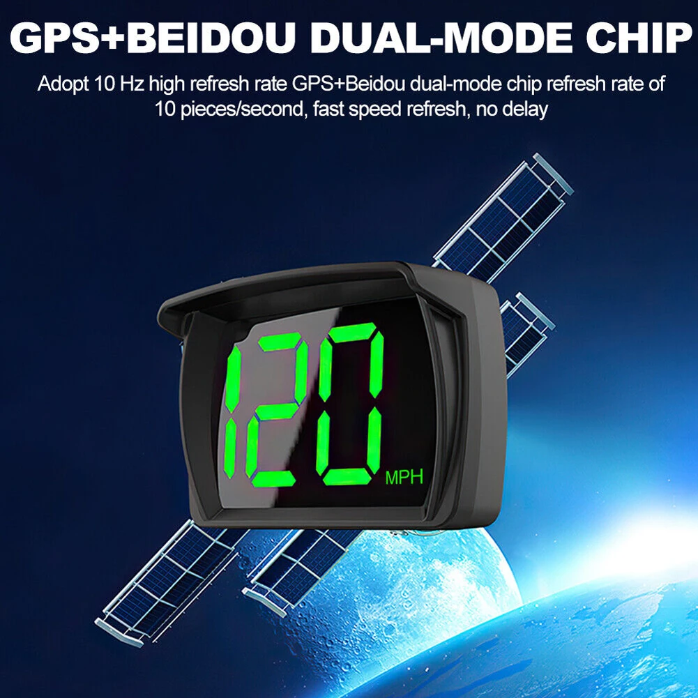 Auto Smart Speedometer GPS Speed Detector Plug-and-Play Digital Head-Up ...