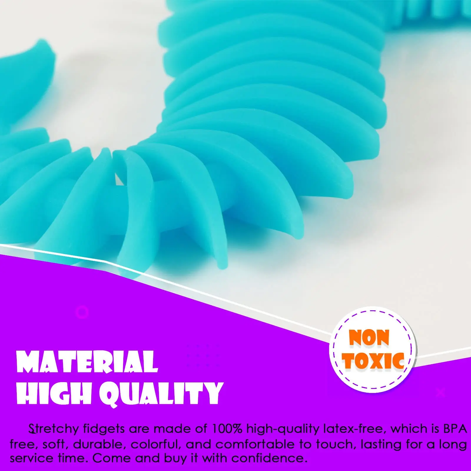 Stretchy Tensile Fish Bond Noodle Strings Colorful Kids Fidget Stress ...