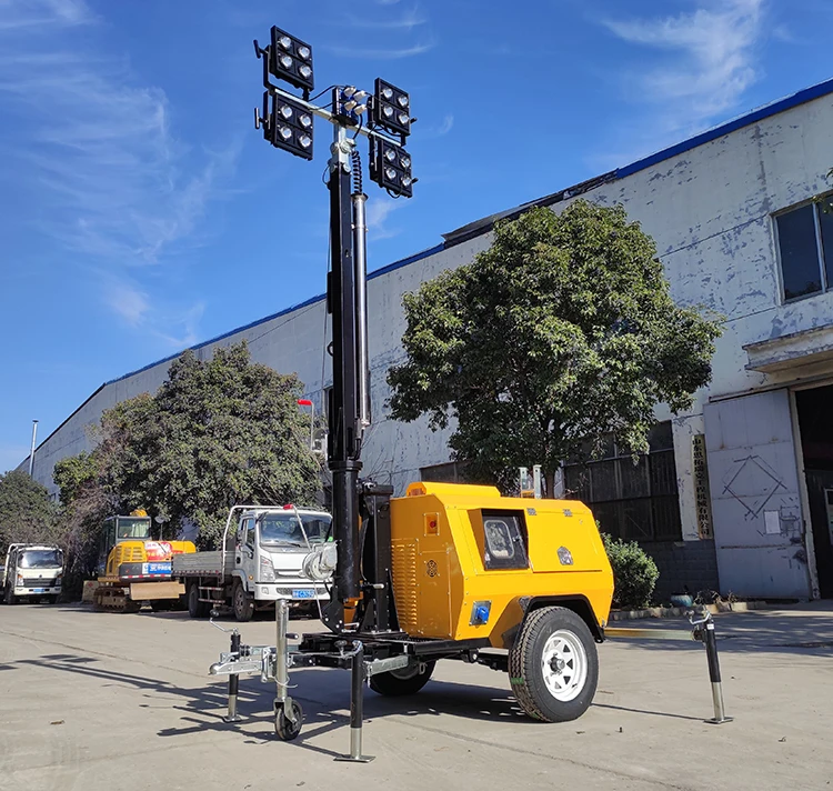 Alibaba.com: XCMG 9m diesel generator mobile LED lighting tower for construction and mining ...
