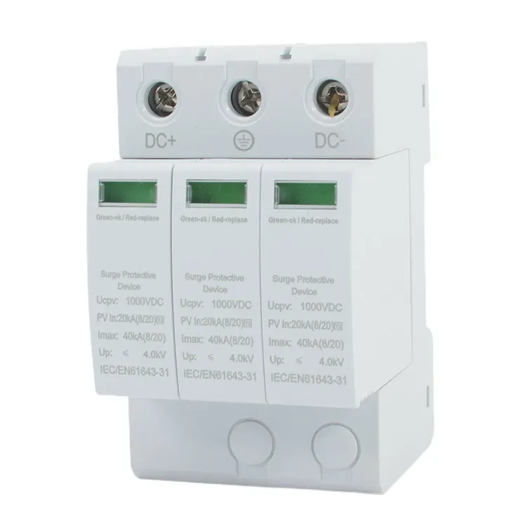 3 Pole Surge Protection 1000v 1500v 40ka Surge Protection Protection ...