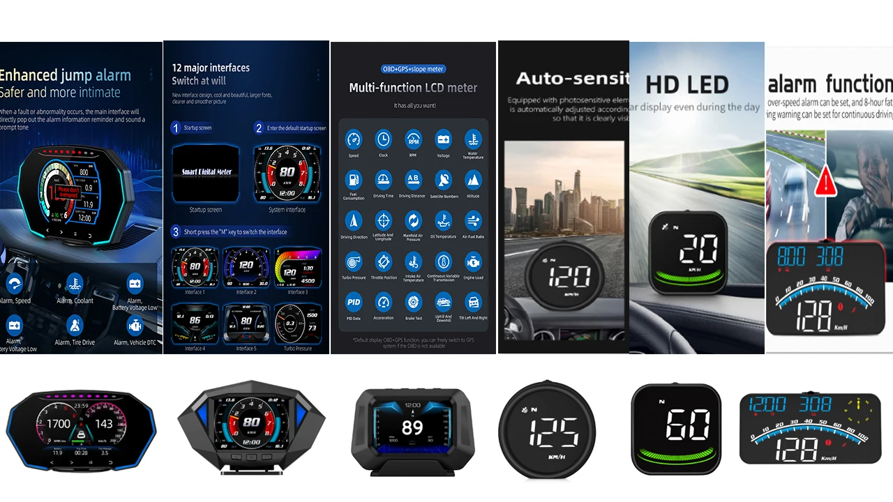Multi-Function Car Gauge Meter F15 OBD Computer with LCD Display for ...
